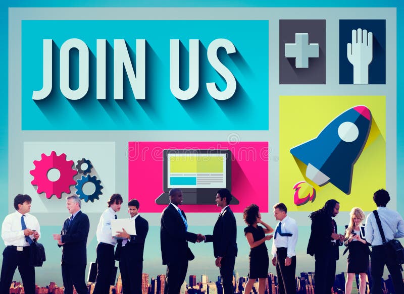 Join Us Team Recruitment Register Membership Hiring Concept Stock Image ...