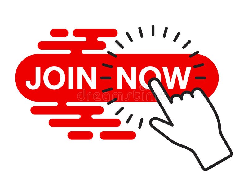 Join Us Now Button - Rounded Banner UI Elemen Stock Vector - Illustration of accept, advertising ...