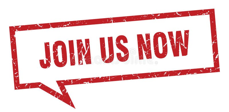 Join us now speech bubble. stock vector. Illustration of notice - 153528295