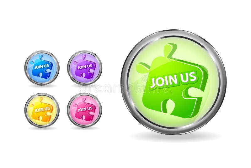 Join us today button stock vector. Illustration of button - 15943104