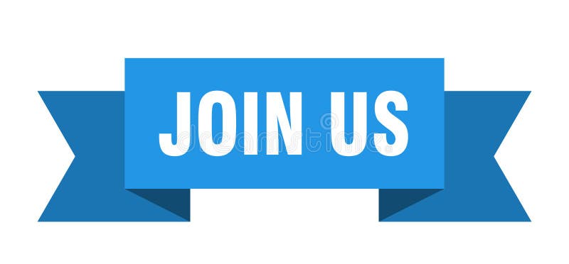 Join us ribbon. stock vector. Illustration of seal, white - 153528451