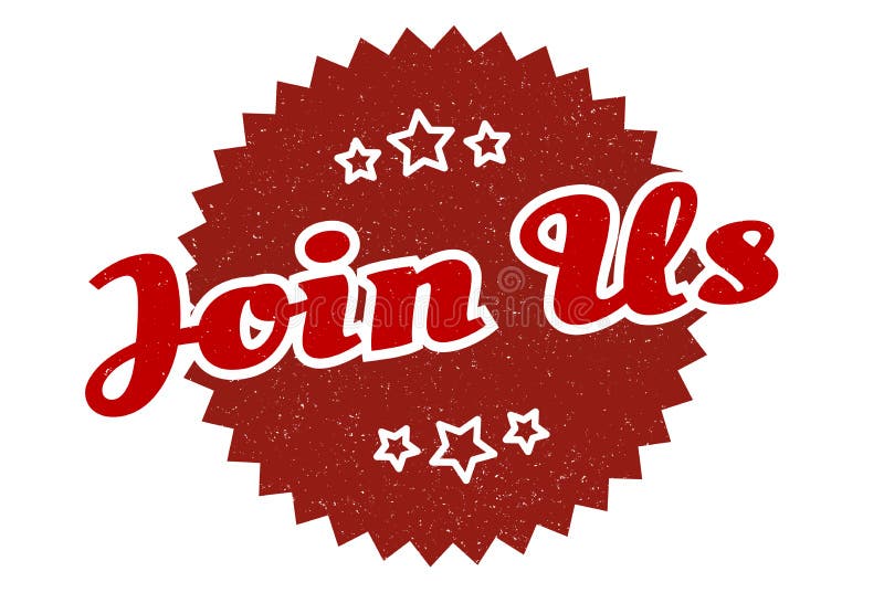 Join Us Sign. Join Us Vintage Retro Label Stock Vector - Illustration ...