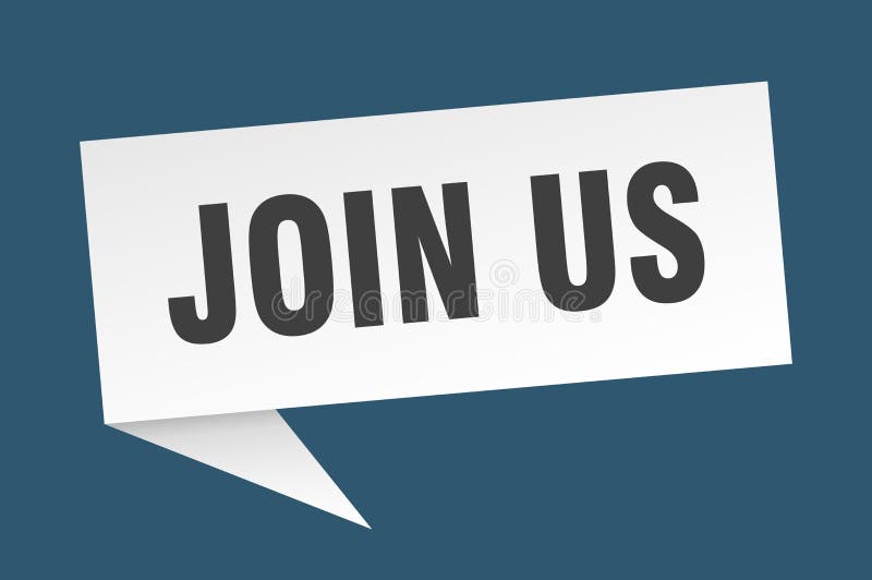 Join us speech bubble. stock vector. Illustration of white - 153853046