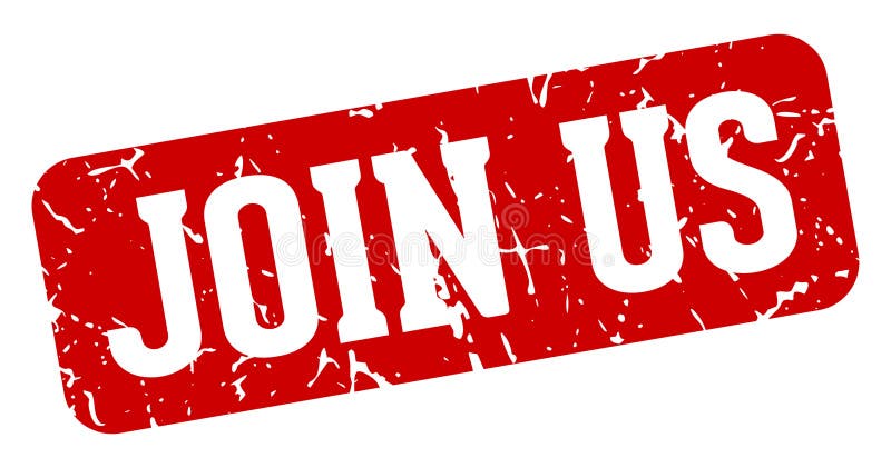 Join Us Rectangular Sign. Join Us Stamp Stock Illustration ...