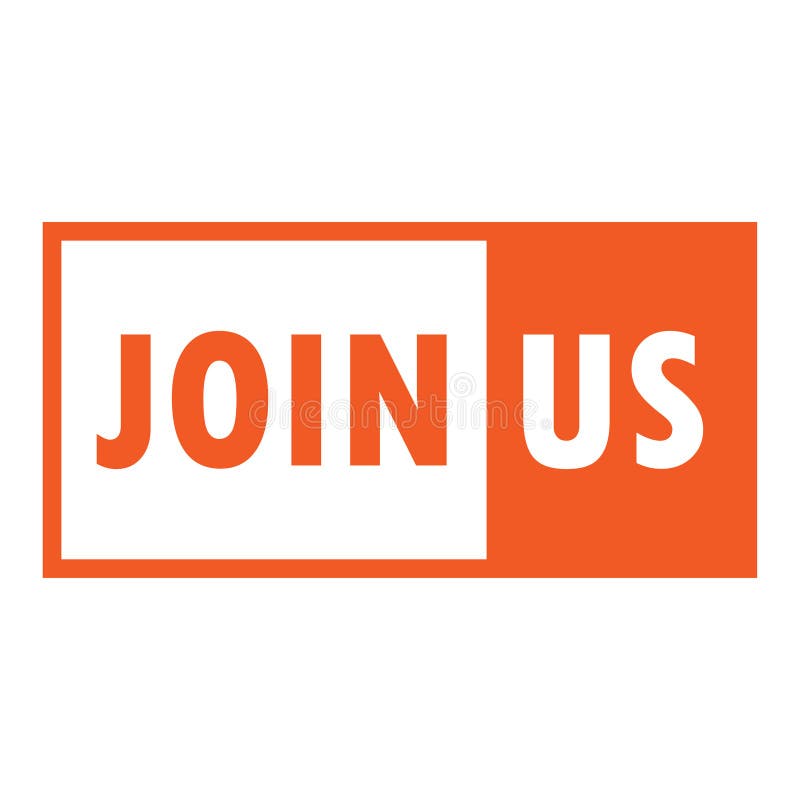 Join us sticker design stock vector. Illustration of modern - 233847302