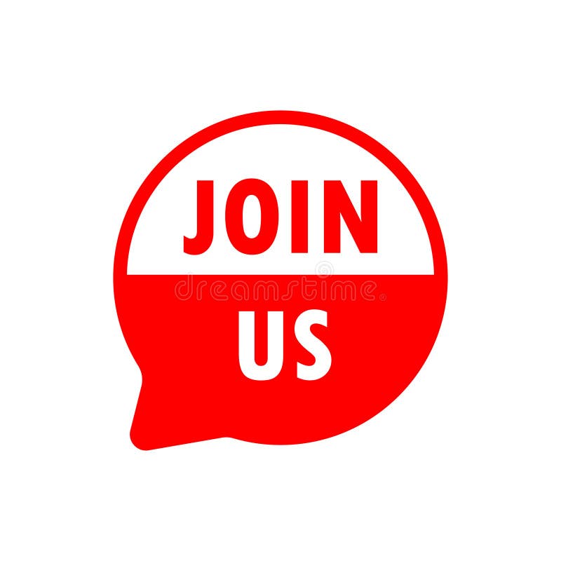 Join us sticker design stock vector. Illustration of advertising ...