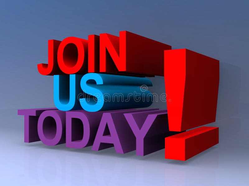 Join Today Push Button Concept 3d Illustration Stock Illustration ...
