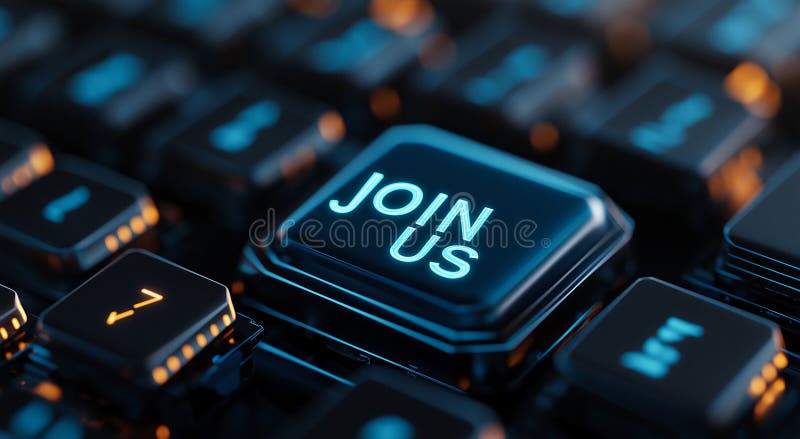 Join Us on this Vibrant Keyboard Key Inviting Collaboration and ...