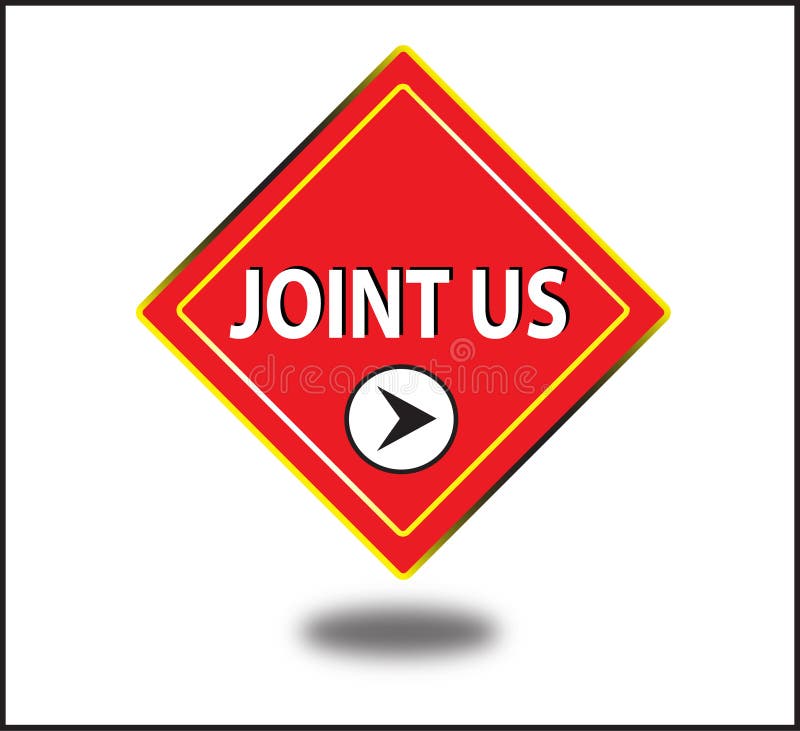 Join Us Web Button Classic Blue Button White Background Stock ...