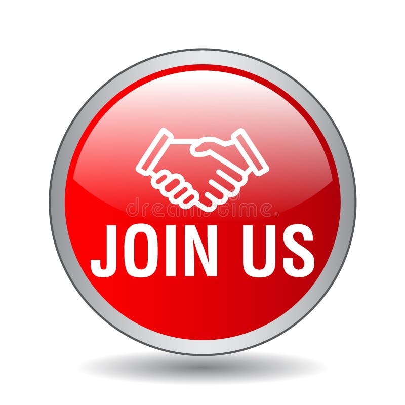 Join us button stock illustration. Illustration of follow - 121839606