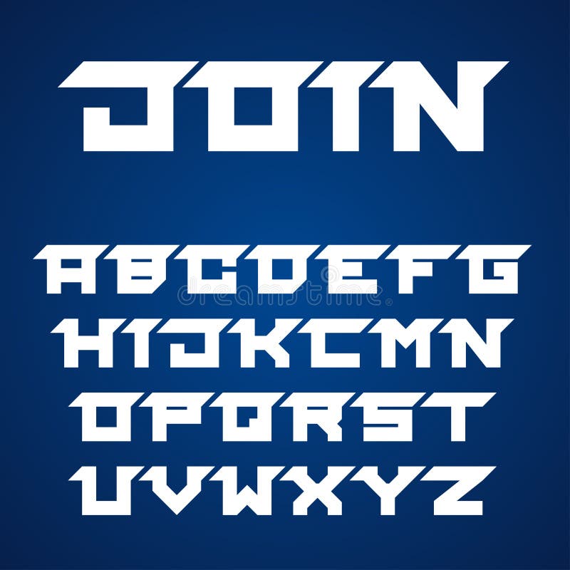 Joined Roofed Font Alphabet Letters Stock Vector - Illustration of link ...