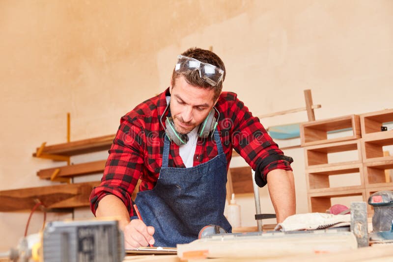 Joiner or Carpenter with Checklist Stock Photo - Image of order, people ...