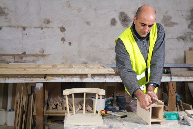 Joiner in his workshop stock photo. Image of drawer, craftsman - 72047560
