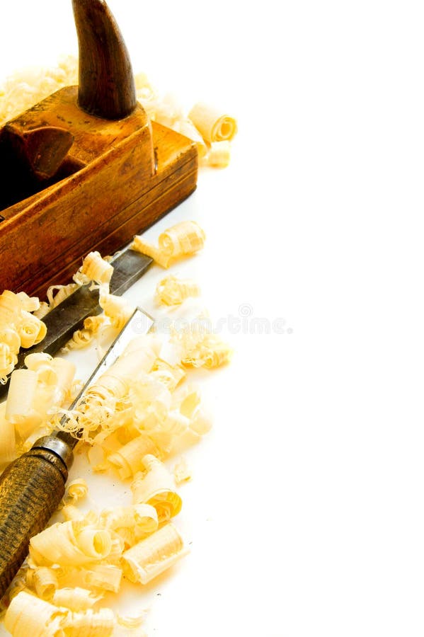 Joiner S Tools ( Plane, Chisel) on a White Stock Photo - Image of ...