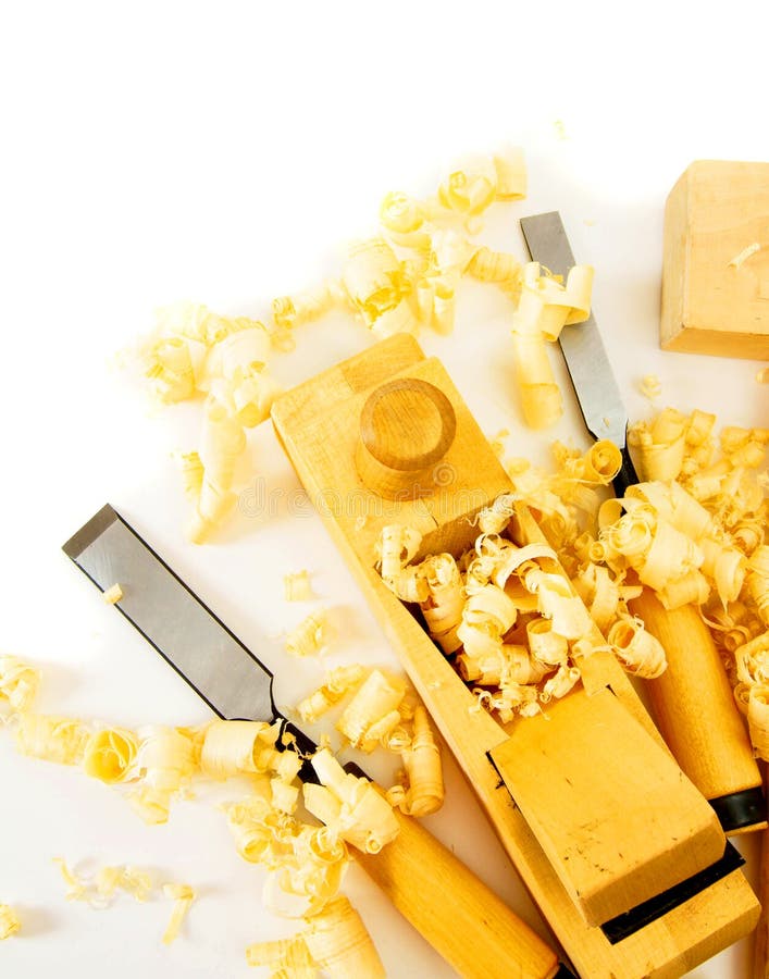 Joiner S Tools ( Plane, Chisel) on a White Stock Photo - Image of build ...