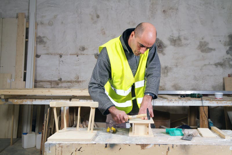 Joiner at work stock photo. Image of hands, craftsman - 67900364