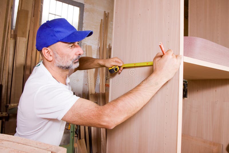 Joiner at work stock image. Image of sawdust, hands, joiner - 94669403