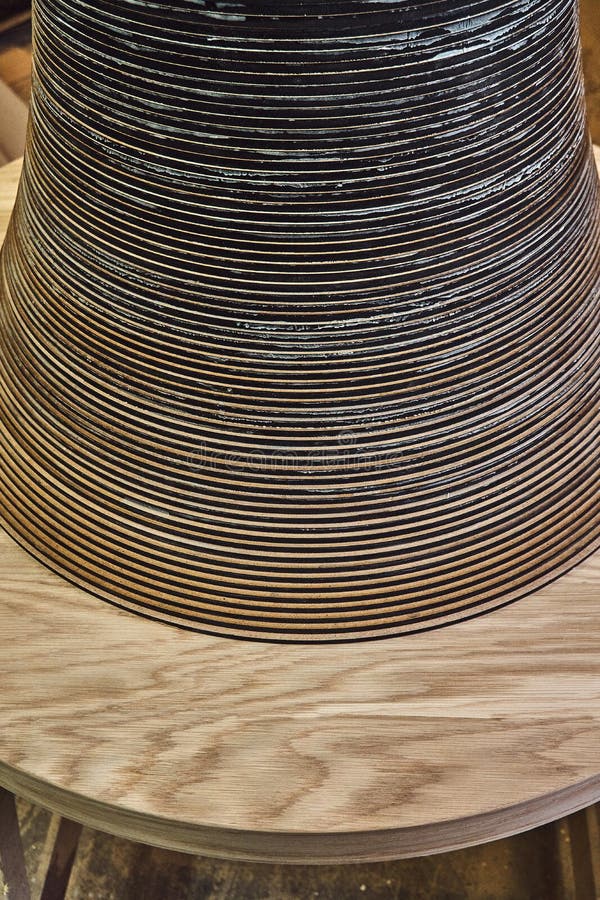 Joinery. Creative Round Shape Coffee Table Made of Mdf and Natural Wood ...