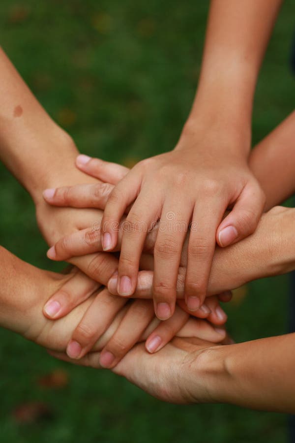 Joining hand together stock image. Image of motivation - 80026385