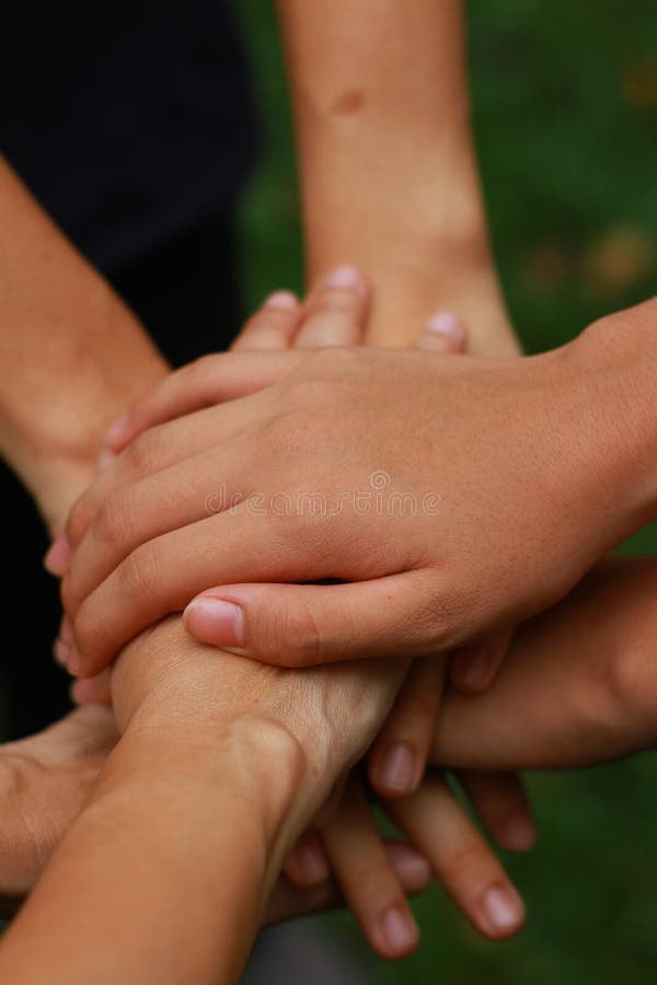 Joining hand together stock image. Image of hand, participation - 80026395