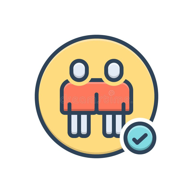 Color Illustration Icon for Joins, Accompany and Companion Stock Vector ...