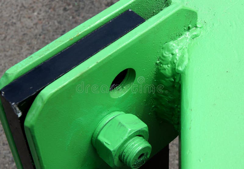 Joint with Bolt and Welding Stock Image - Image of screwed, high: 72761871