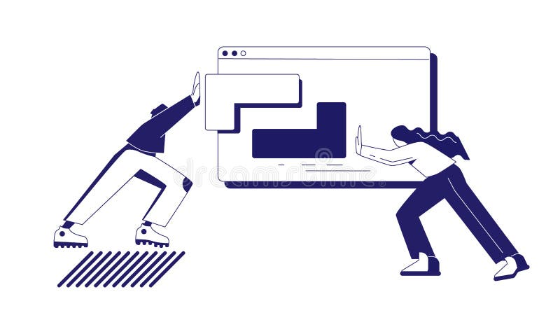 Joint Development - a Man and a Woman Combine Blocks - Elements of the ...