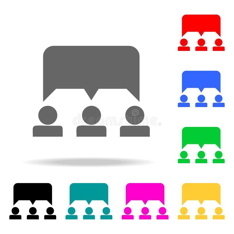 Joint Discussion Icon. Elements of Teamwork Multi Colored Icons ...