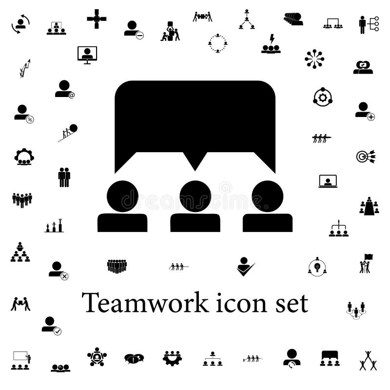 Joint Discussion Icon. Elements Of Teamwork Multi Colored Icons ...