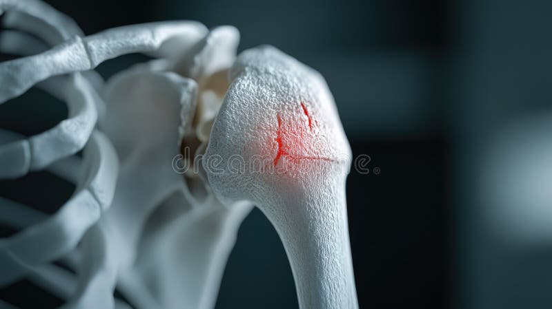Joint Distress: Visual Representation of Shoulder Pain, Red Glowing ...