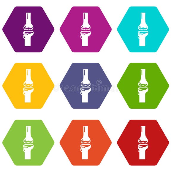 Joint Inflammation Icons Set 9 Vector Stock Vector - Illustration of ...