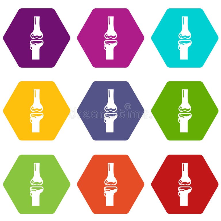 Joint Inflammation Icons Set 9 Vector Stock Vector - Illustration of ...