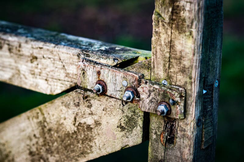 Joint on old gate stock photo. Image of bolts, farm, gate - 63414464