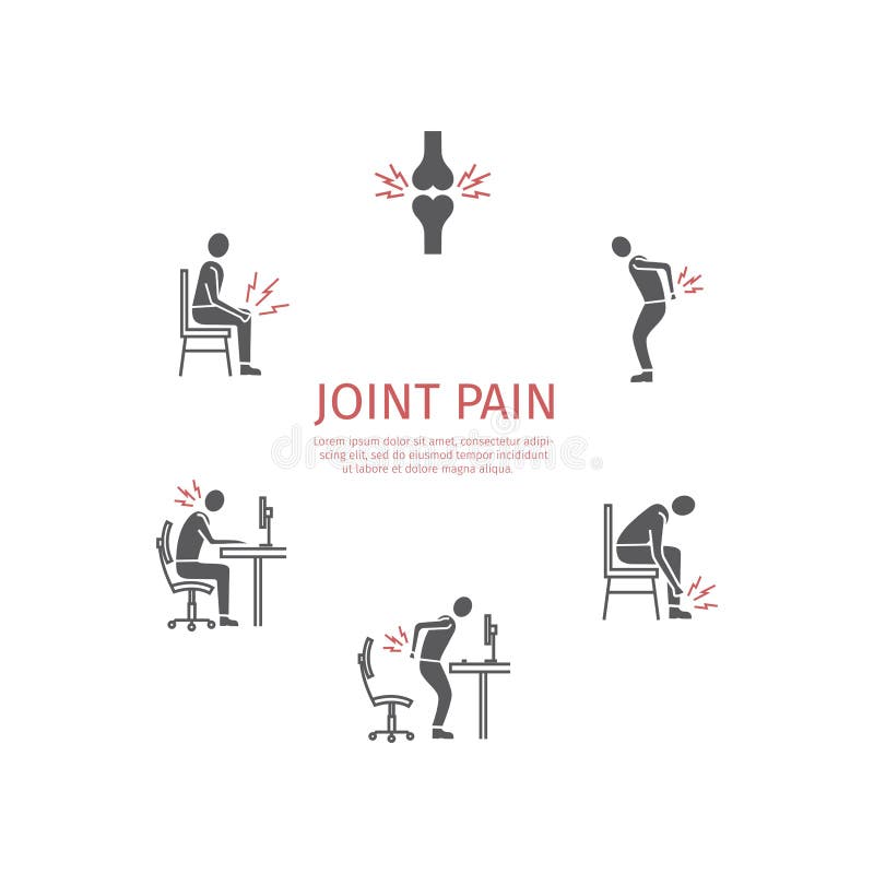 Set Joint Pain, Knee Pain, Grandmother, Blind Human Holding Stick and ...