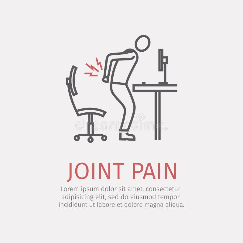 Joint Pain. Icons Set. Vector Signs for Web Graphics. Stock ...
