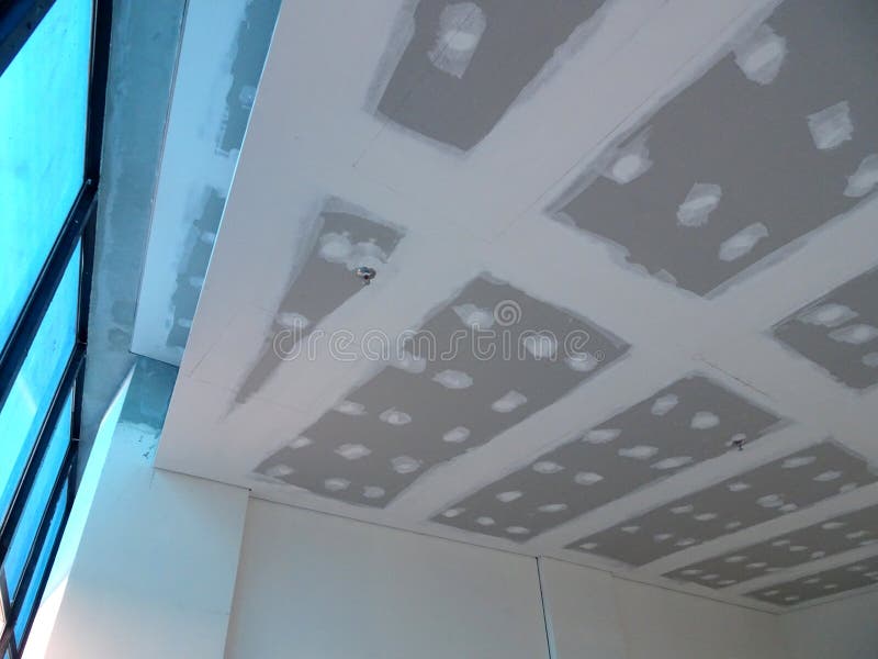 Joint less Plaster Ceiling Board Under Construction at the Construction ...