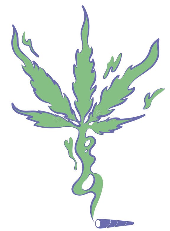 Joint spliff with smoke stock vector. Illustration of states - 215453737