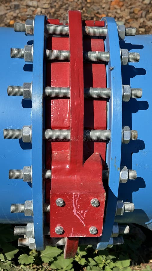 Joint between Two Large-diameter Pipes Stock Photo - Image of plumber ...