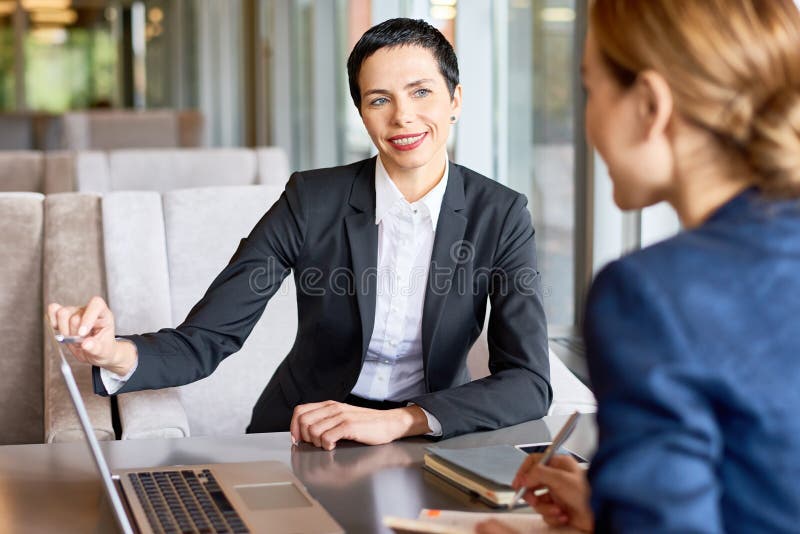 Joint Work of Financial Managers Stock Image - Image of business, women ...