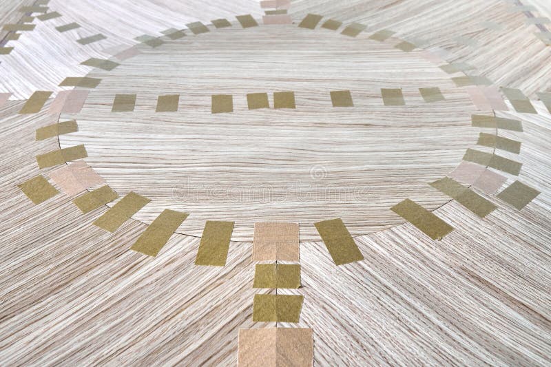 Jointed Veneer for Table Top of Dining Table Closeup Stock Photo ...