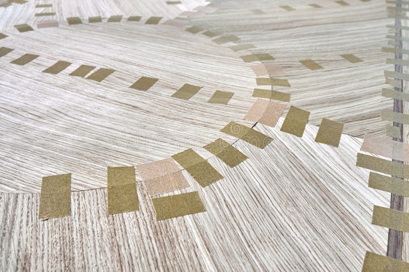 Jointed Veneer for Table Top of Dining Table Closeup Stock Image ...