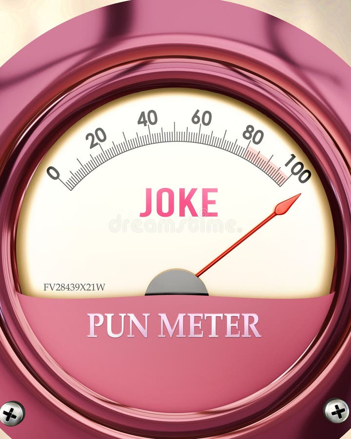 Joke and Pun Meter that is Hitting a Full Scale, Showing a Very High ...