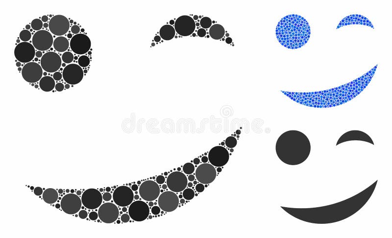Joke Smiley Composition Icon of Spheric Items Stock Illustration ...