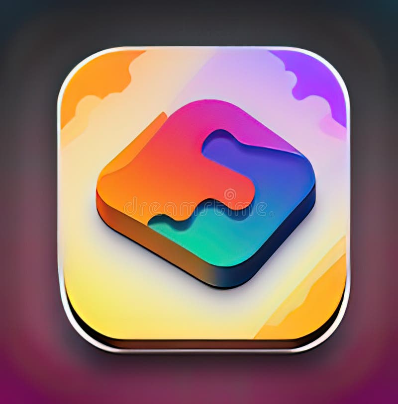 Joke Software App Icon. Generative AI. Stock Illustration ...