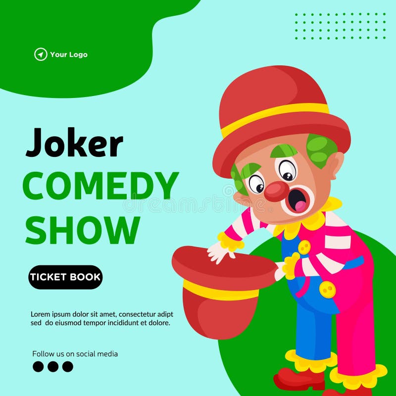 Banner Design of Joker Comedy Show Stock Vector - Illustration of ...