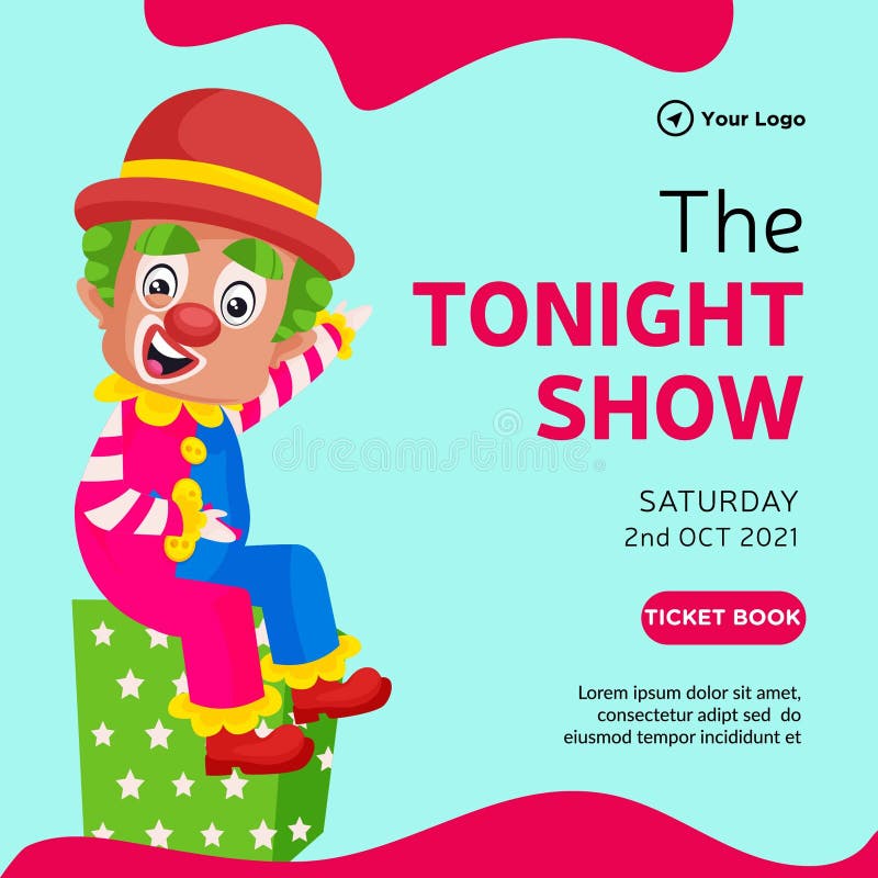 Banner Design of the Tonight Show Stock Vector - Illustration of ...