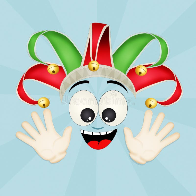 Cap of a joker.Cartoon stock vector. Illustration of white - 19939570