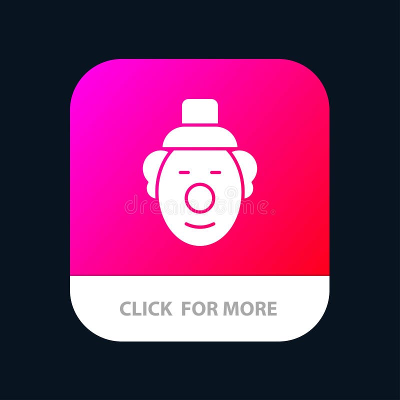 Joker, Clown, Circus Mobile App Icon Design Stock Vector - Illustration ...