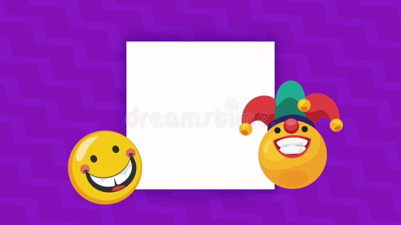 Joker With Hat Emoticon Animation Stock Video Video Of Graphic Fools 268317179