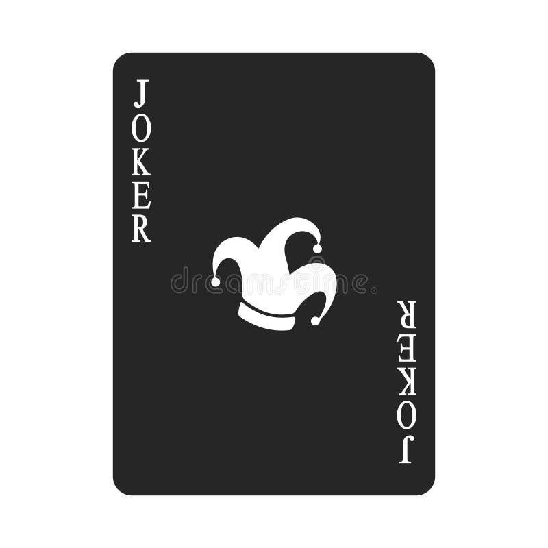 Joker Playing Card Silhouette Vector Stock Vector - Illustration of ...